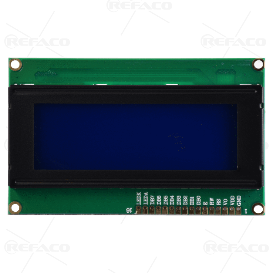نمایشگر کریستال مایع کاراکتری REFACO LCD 4X20 CHARACTER,BLUE BACKLIGHT (TS2040) RF2004A-B/W-رفاء ...