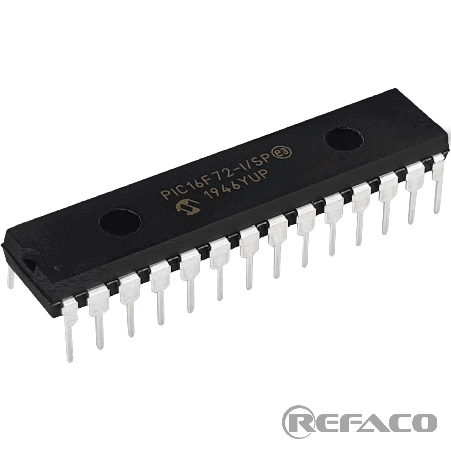 میکروکنترلر MICROCHIP 28PIN,DIP,8-Bit CMOS FLASH Microcontoller with A/D Converter PIC16F72-I/SP ...