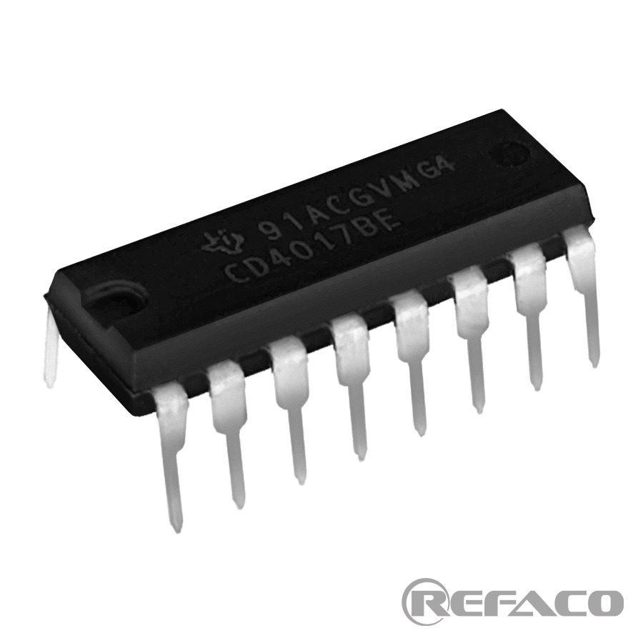 آی سی های منطقی شمارنده TI 16PIN,DIP,CMOS Decade Counter with 10 ...